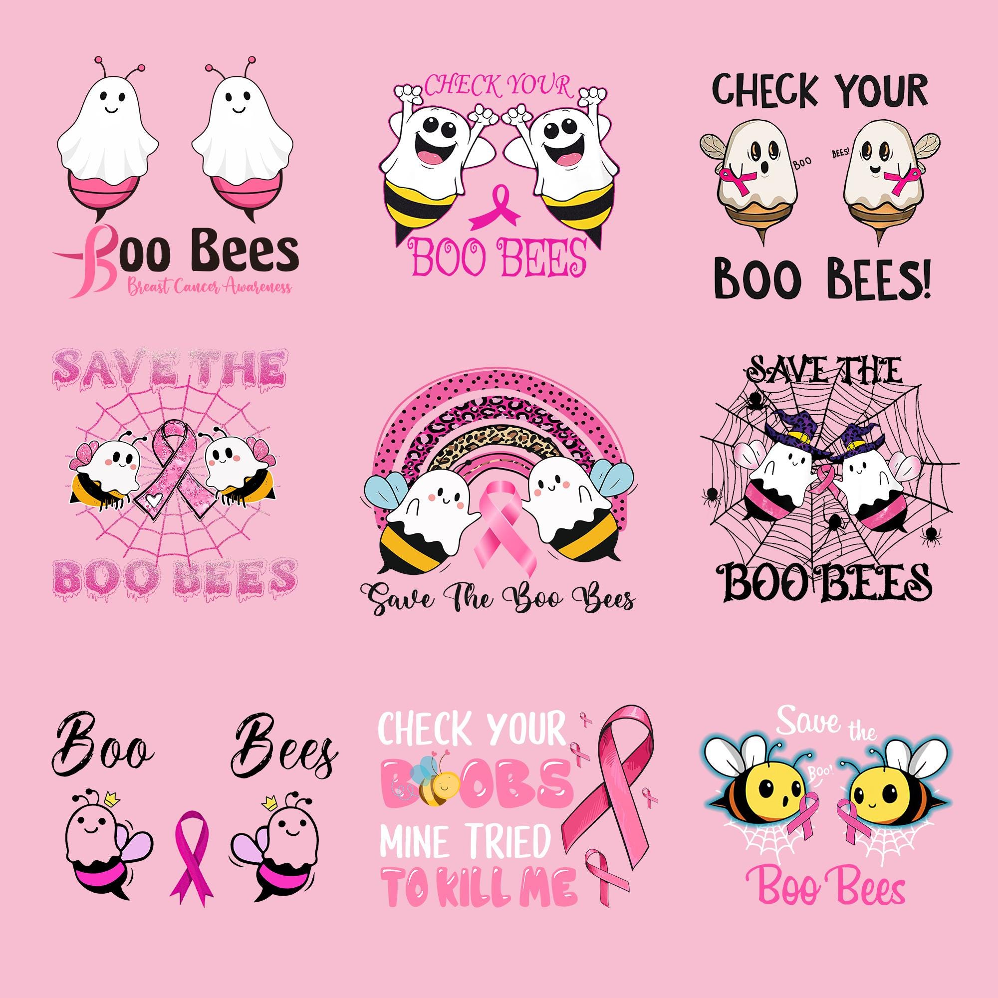 Check Your Boo Bees Png, Funny Breast Cancer Halloween Png, Ghost Bees PNG Instant Download, Bee ...