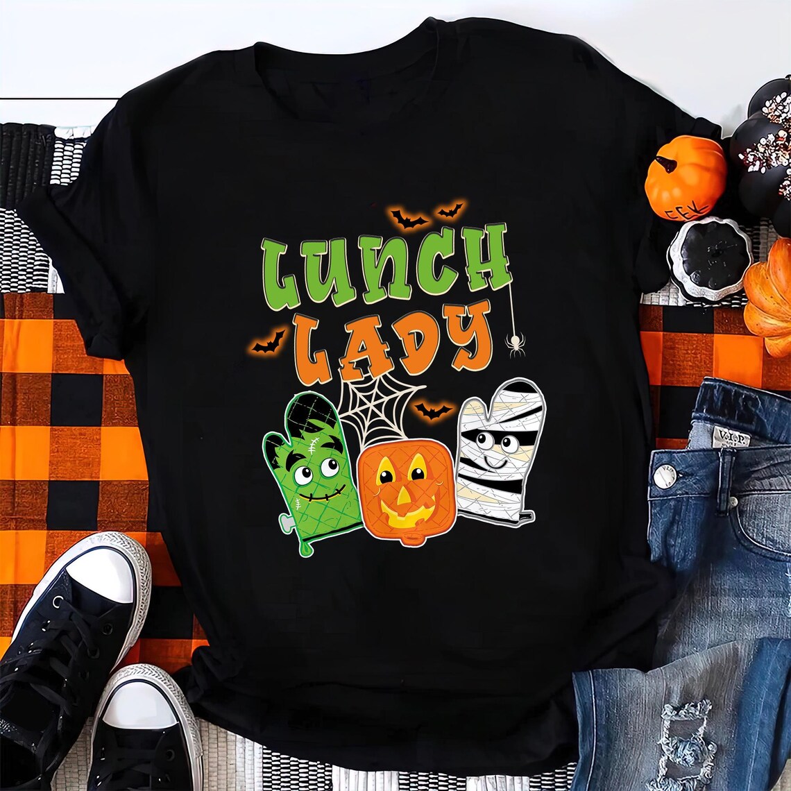 Halloween Lunch Lady PNG Bundle, Spooky Lunch Lady Squad PNG, Cafeteria ...