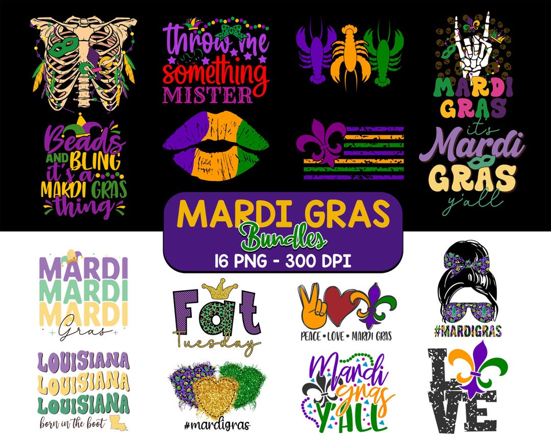 Mardi Gras Png, Fat Tuesday Png, Mardi Gras Bundles Png, Mardi Gras ...