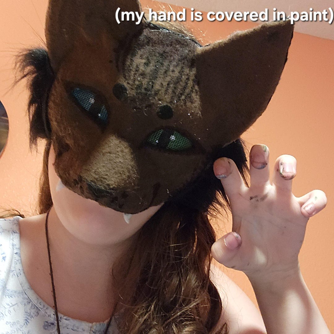 Brown Tabby Cat Mask - Etsy