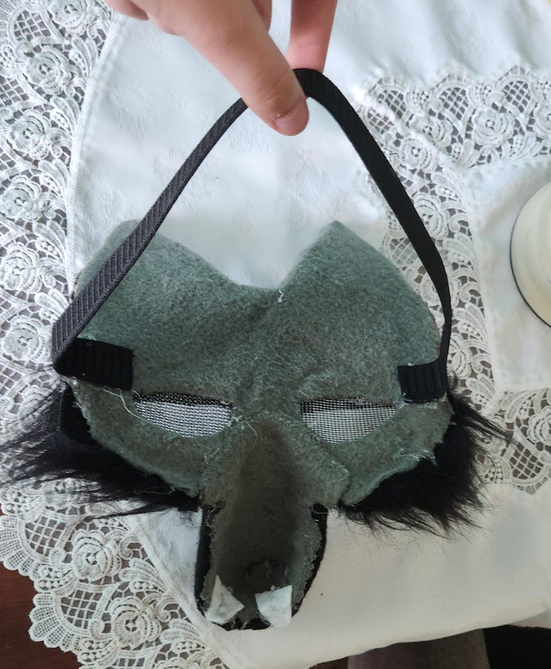 Black Wolf Mask - Etsy