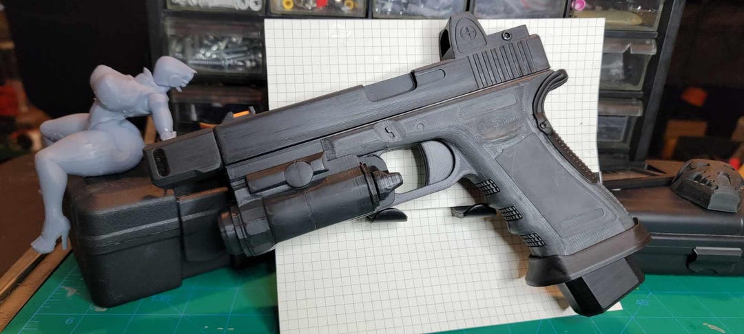 Non-firing Fake Glock 17 Prop 3D Print Left Handed Not Real it's a Toy ...