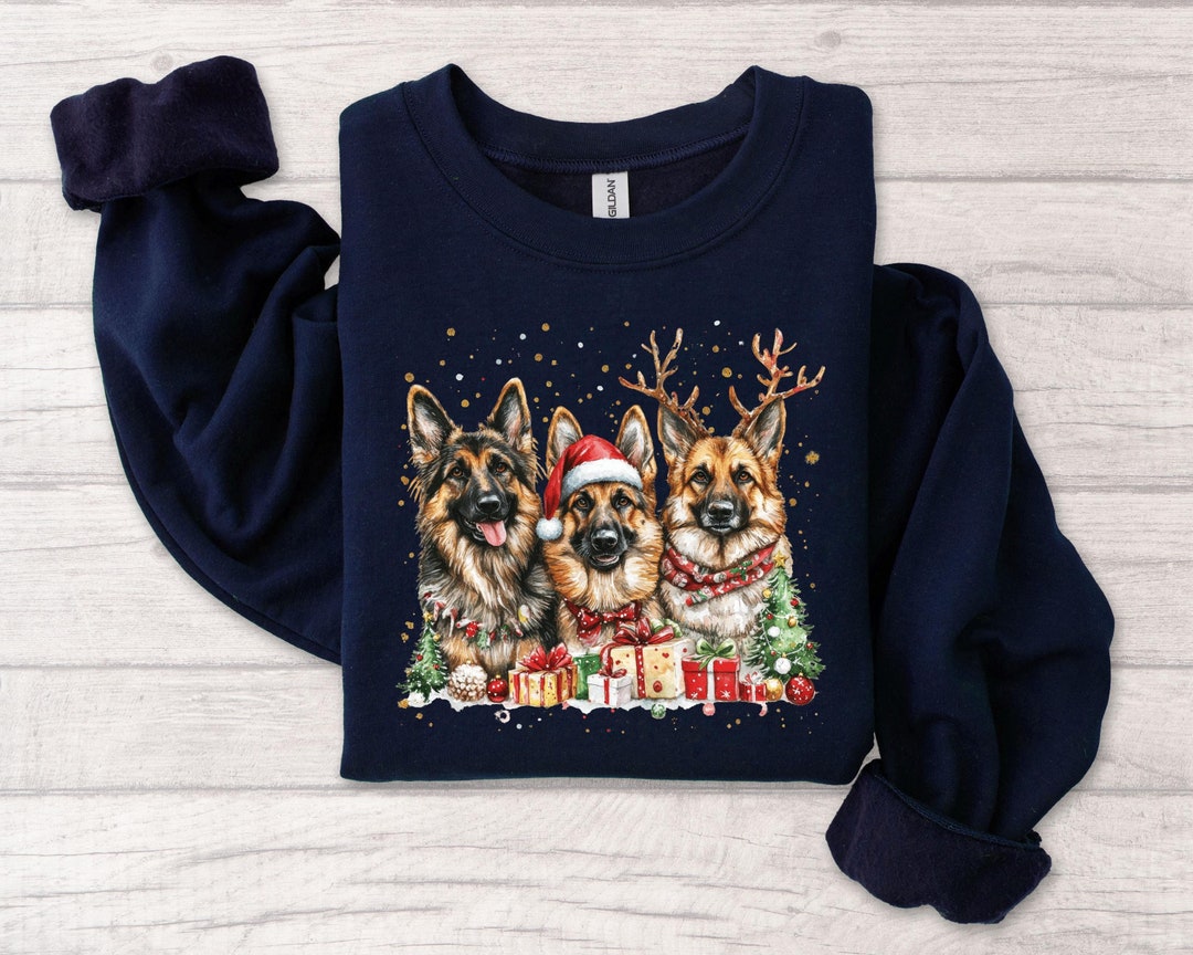 Cute Christmas German Shepherd Sweater, Dog Lover Shirt, Dog Mom Shirt ...