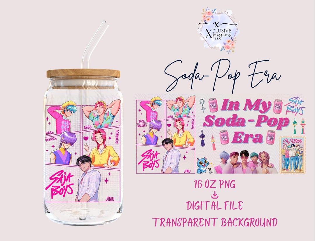In My Soda Pop Era PNG: K-pop Hunters 16oz Libbey Cup Design (digital ...