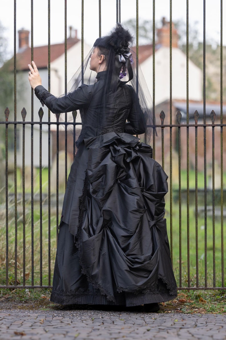Victorian Mourning Gown: Gothic Steampunk Bustle Dress - Etsy