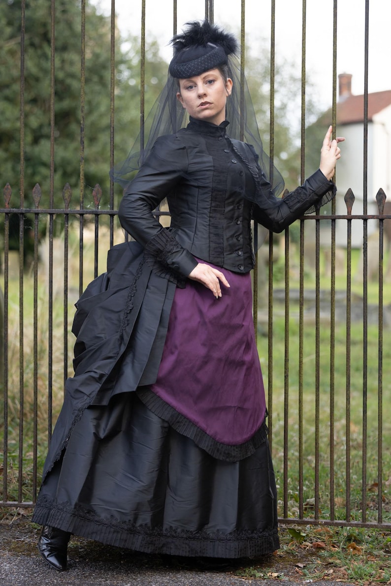 Victorian Mourning Gown: Gothic Steampunk Bustle Dress - Etsy