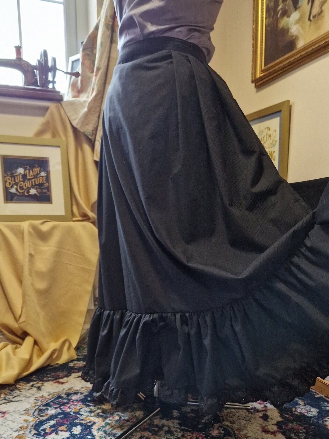 Ladies Cotton Victorian Petticoat and Bustle Pad, Vintage Lingerie ...