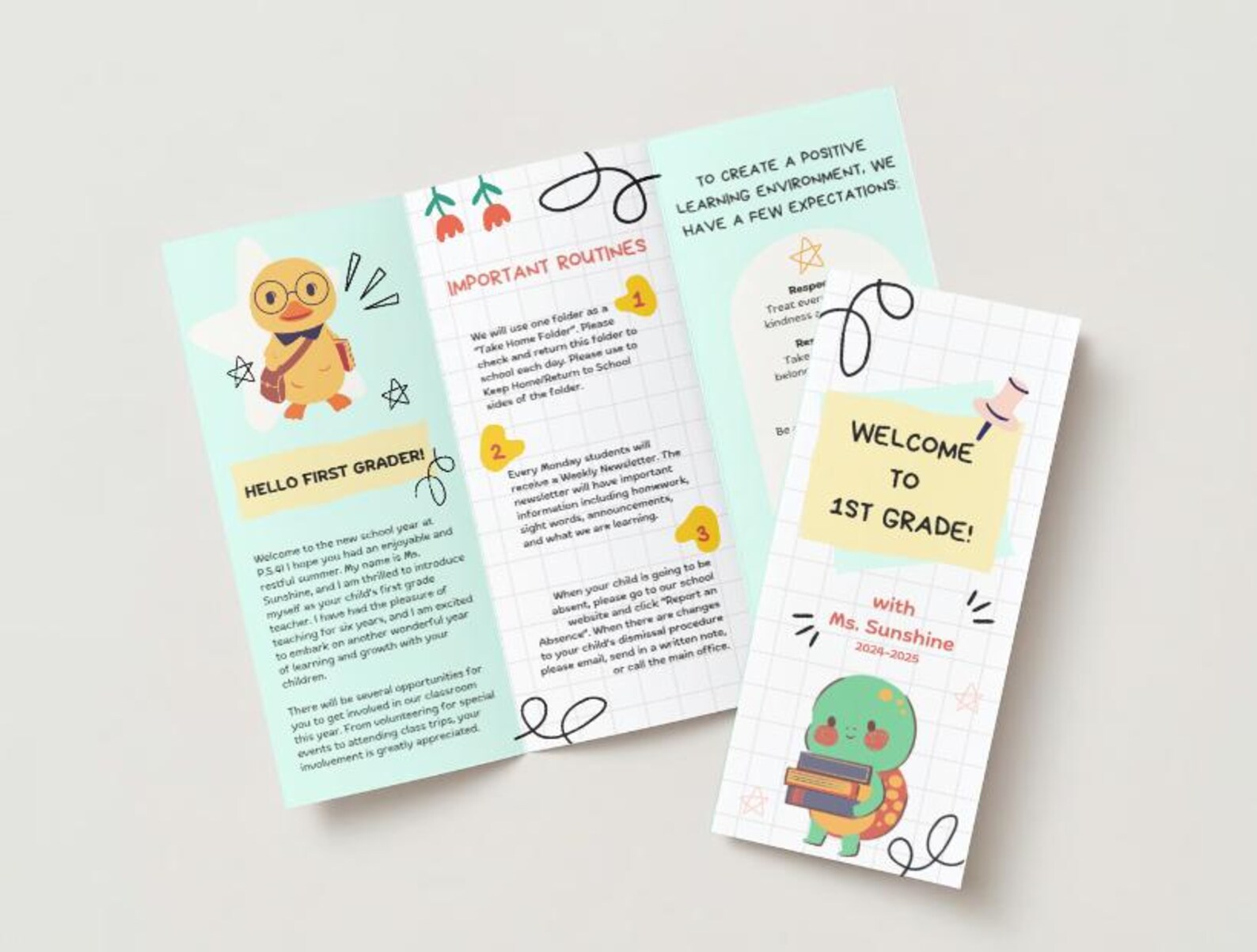 Editable Welcome Back to School Pamphlet, First Day of School Parent ...