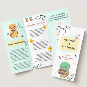Editable Welcome Back to School Pamphlet, First Day of School Parent ...