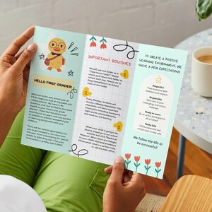 Editable Welcome Back to School Pamphlet, First Day of School Parent ...