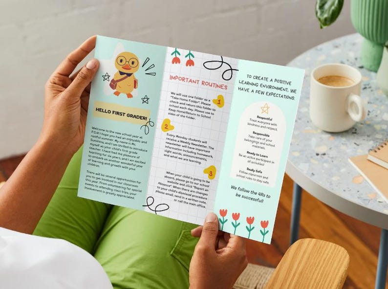 Editable Welcome Back to School Pamphlet, First Day of School Parent ...