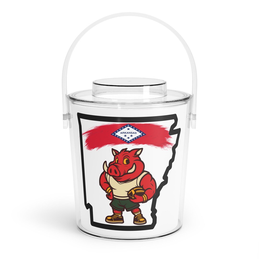 Arkansas Razorback Football Ice Bucket With Tongs - Etsy