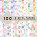 100 Pastel Watercolor Digital Papers, Pastel Nursery Colors, Digital ...