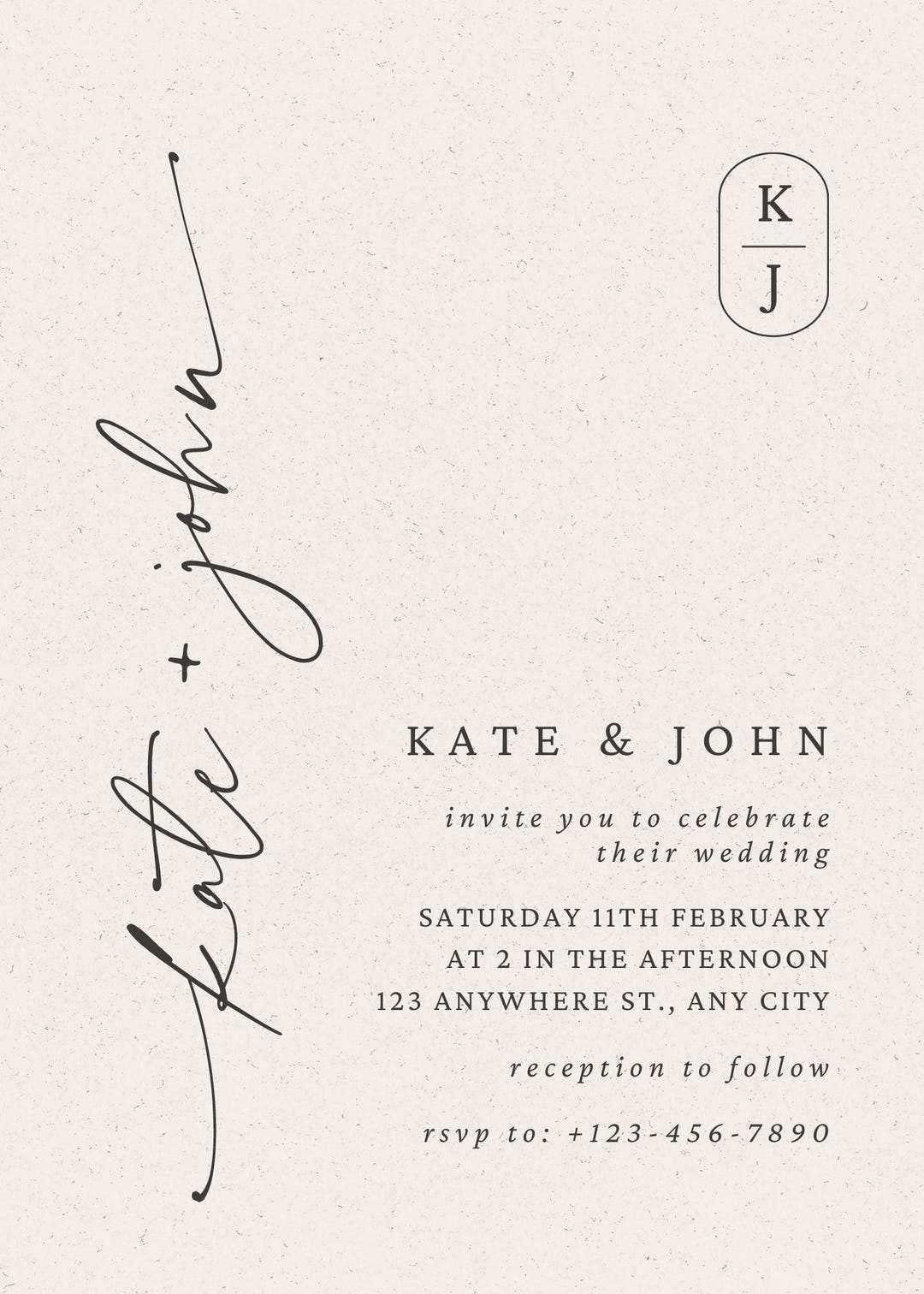 Classic Wedding Invitation - Etsy
