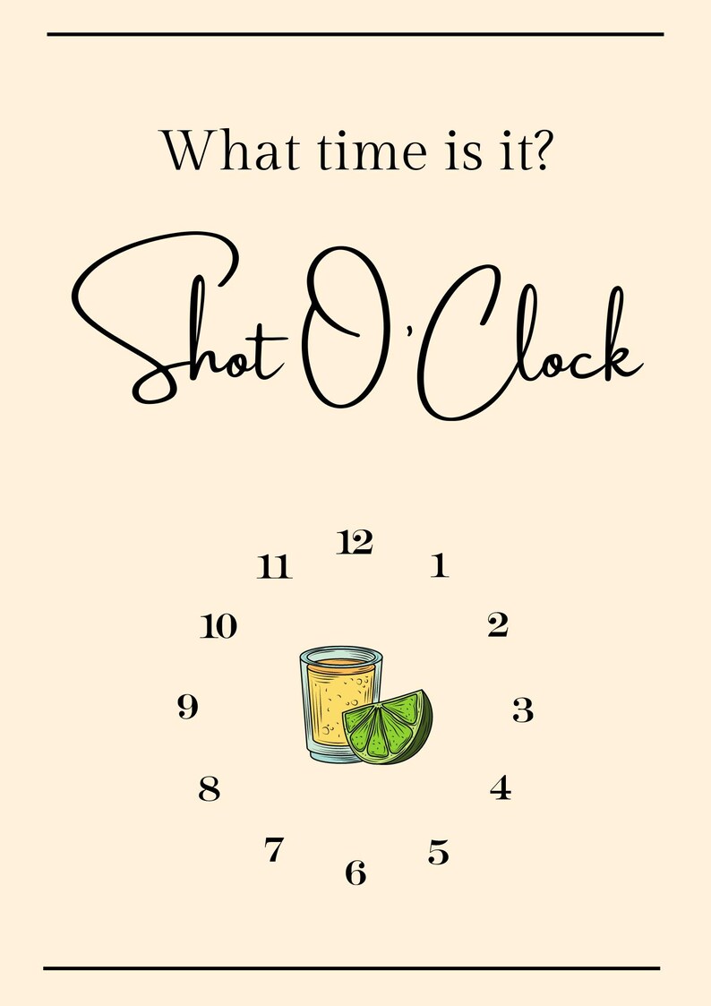 Happy Hour Sign, Shots, Tequila, Fun Clock, Kitchen Art, Wall Signs ...