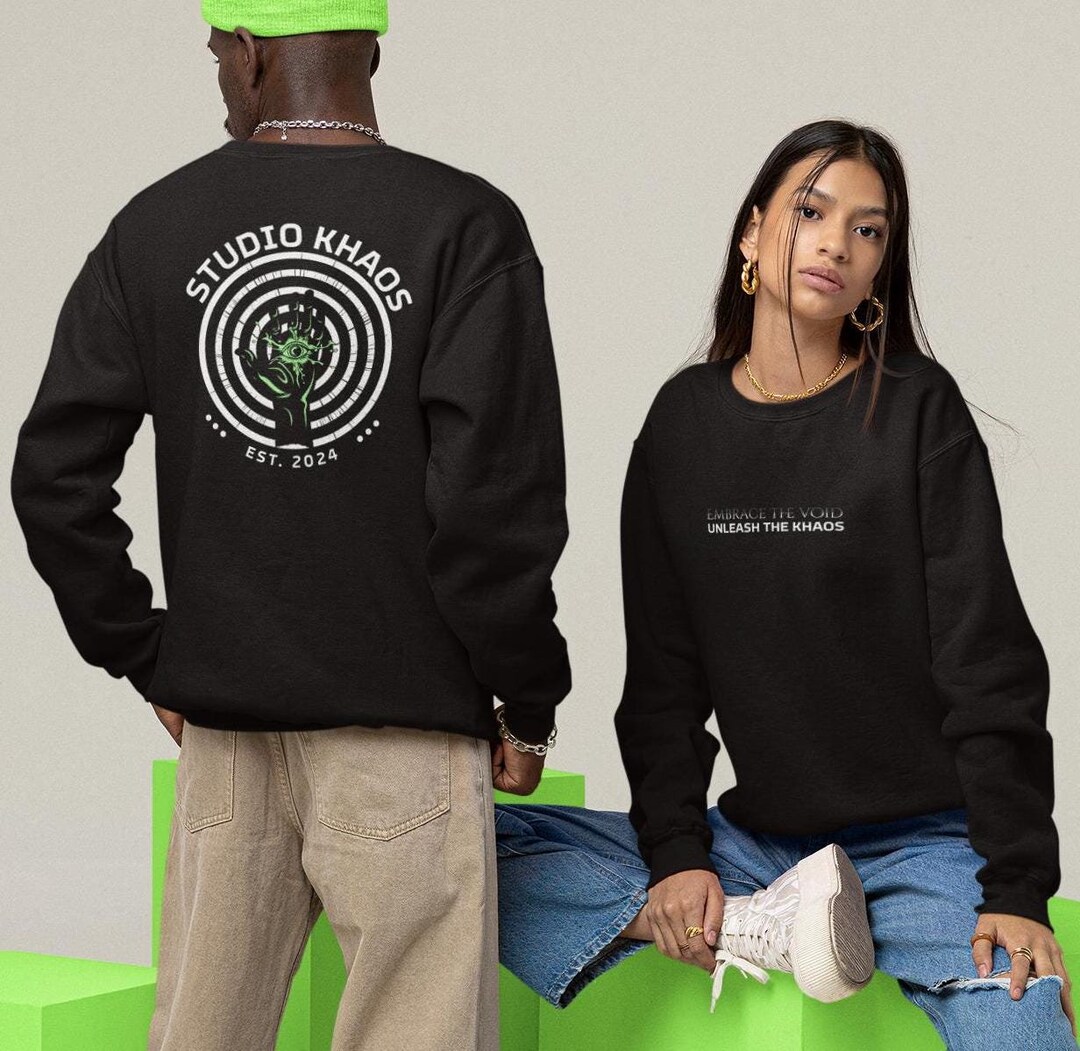 Studio Khaos Sweatshirt / Embrace the Void / Unleash the Khaos / Crewneck Sweatshirt - Etsy
