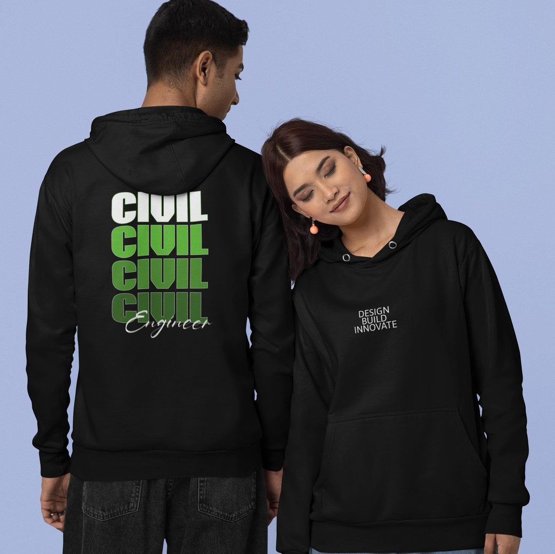 Civil Engineer Hoodie / Design Build Innovate / Green Modern and ...