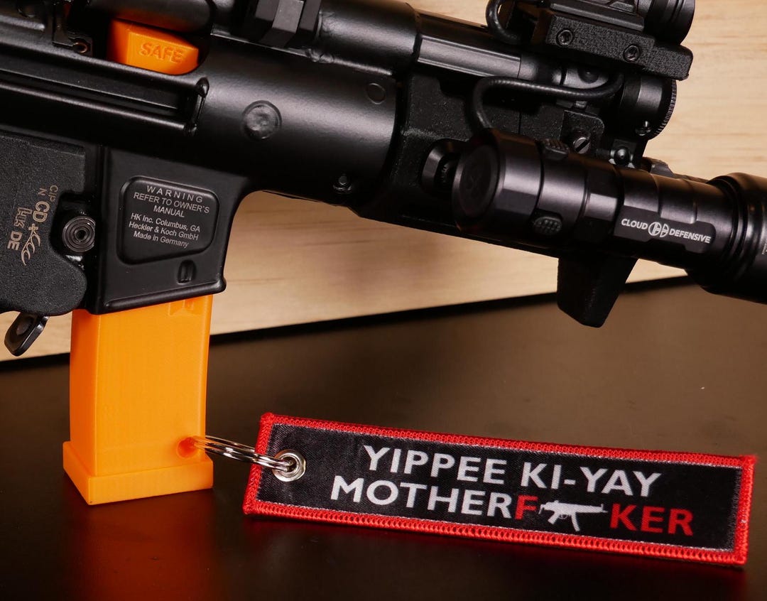 HK MP5 Mag Block Chamber Flag (ECI) - Keychain Yippee Ki-yay - Etsy