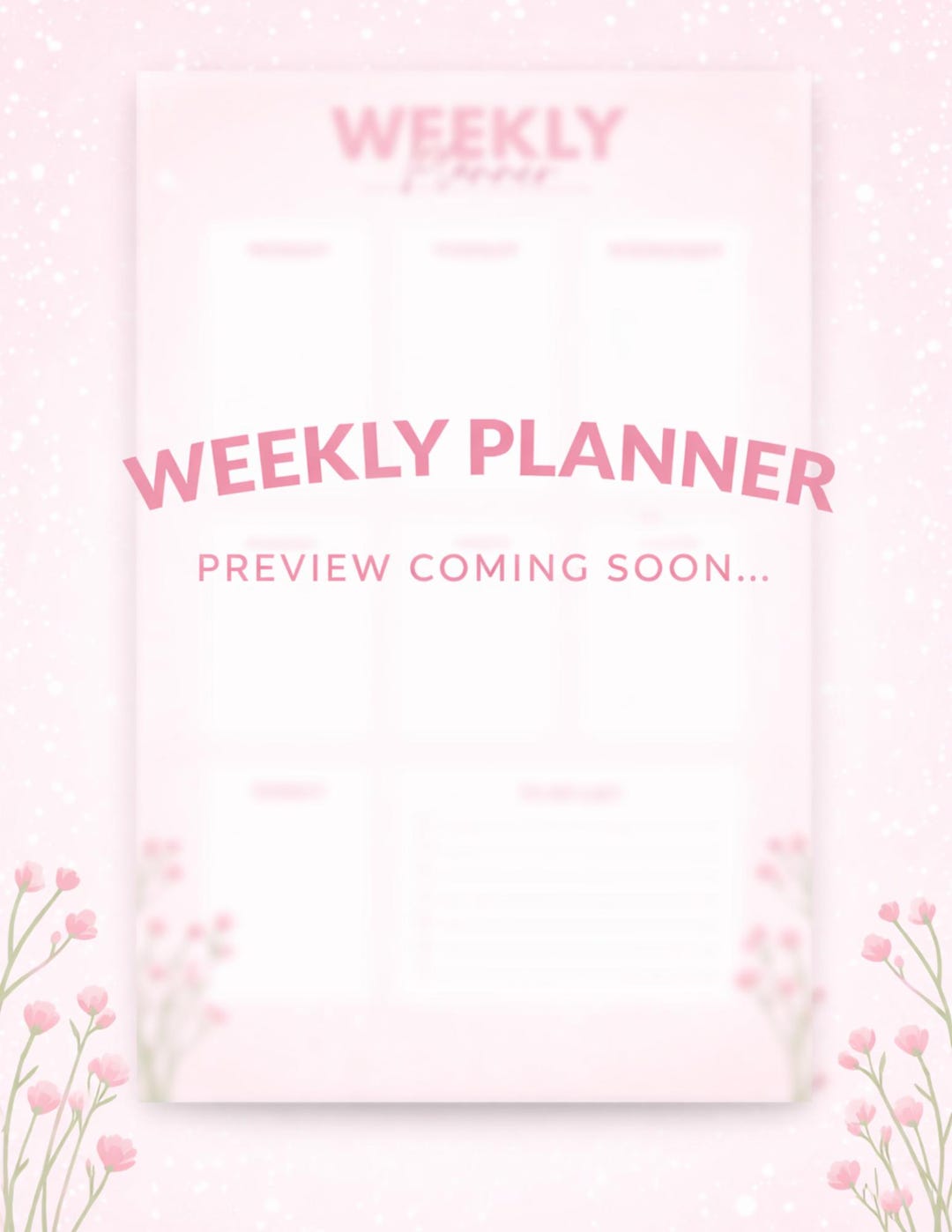 Undated Weekly Planner | Printable Productivity Schedule (digital ...