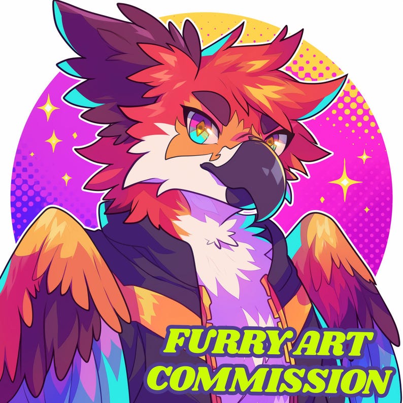 Custom Furry Art Illustration, Fursona Commission, Anthro Drawings ...