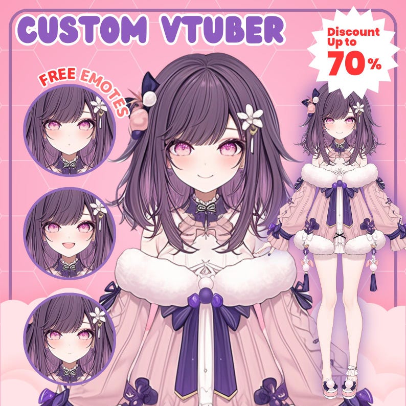 Vtuber Live2d Model Custom Vtuber Vtuber Rigging Vtuber Model Vtuber Design Live2d Commission ...