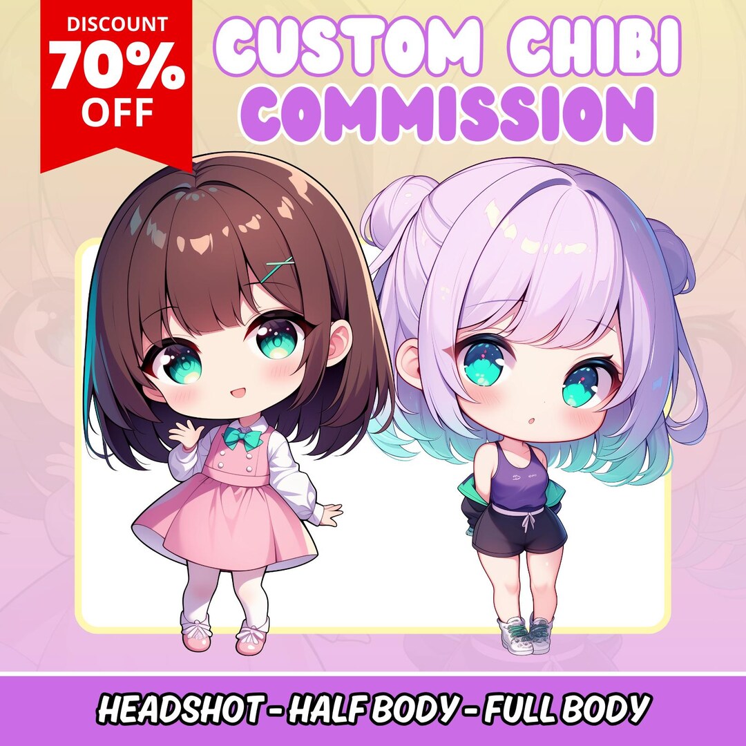 Custom Chibi Commission Custom Chibi Anime Chibi Character Original ...