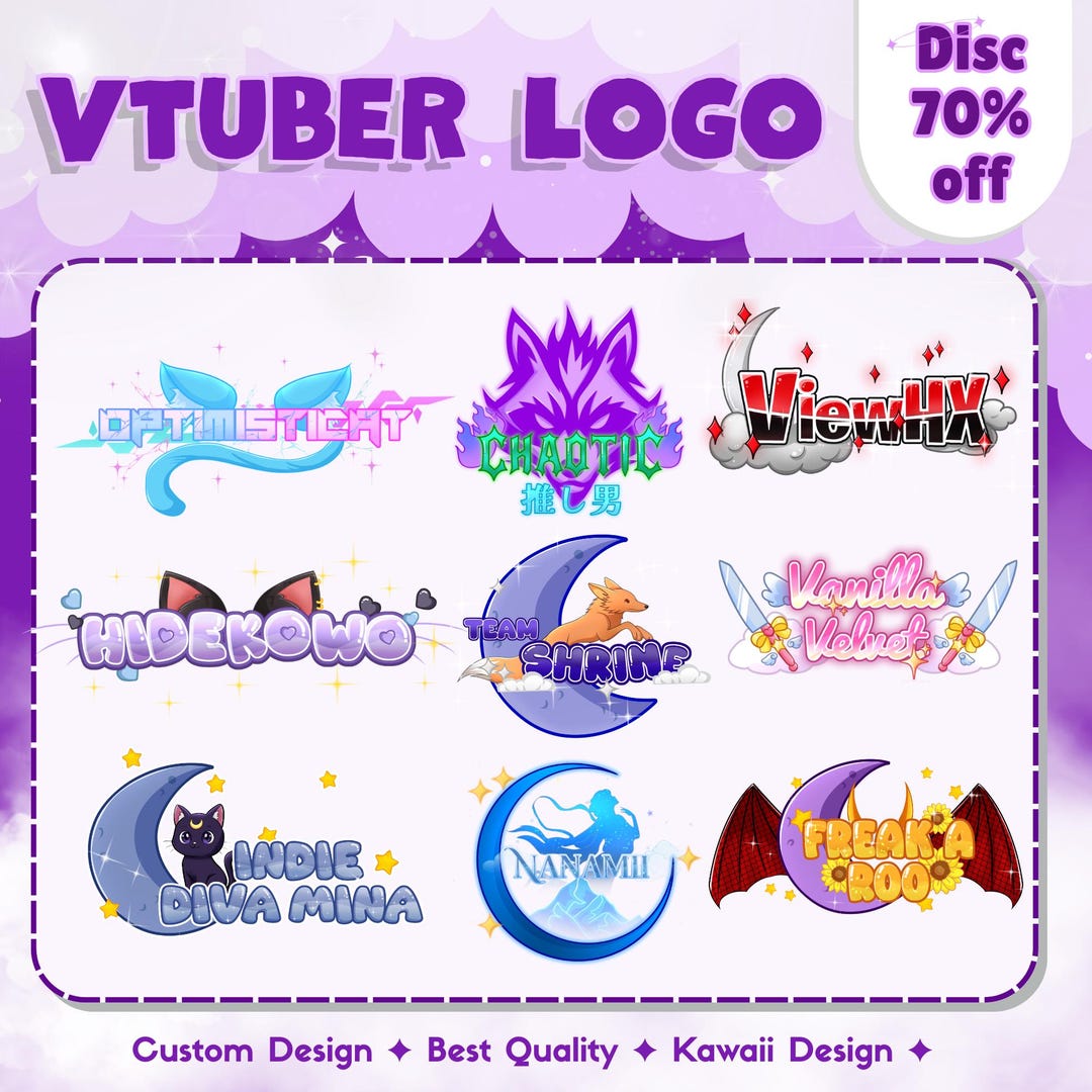 Custom Animated Vtuber Logo - Branding for Streamers, Logo Commission ...