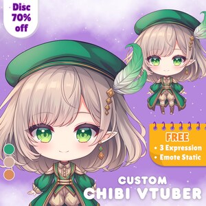 Custom Live2d Chibi Vtuber Model: Anime Character Design & Rigging ...
