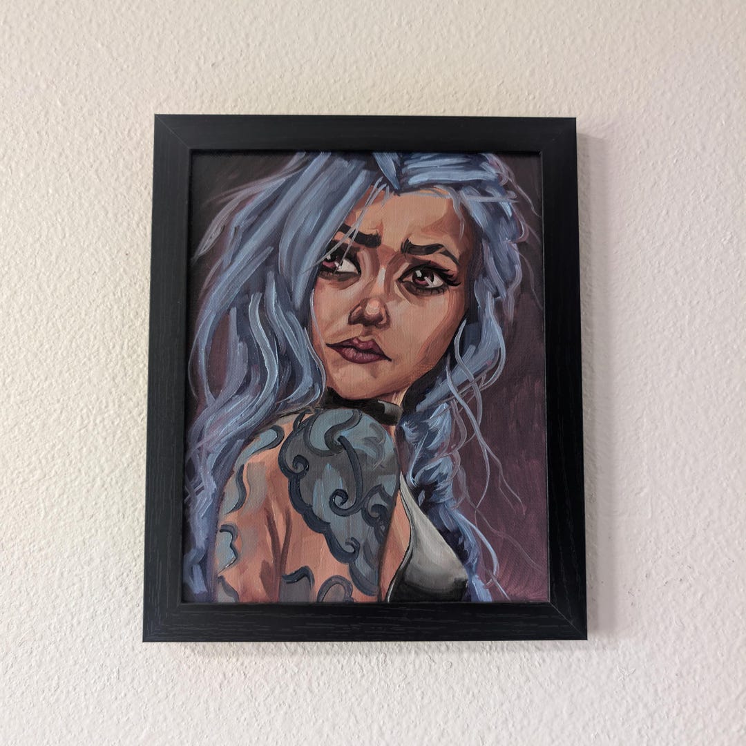 Jinx Arcane Fan Art Print – Vibrant Hand-painted League of Legends ...