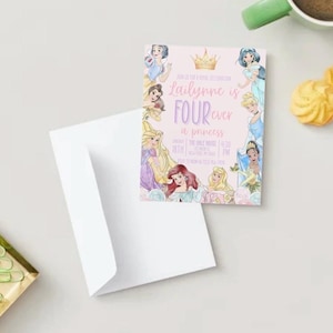 Fourever a Princess Digital Birthday Invitation - Etsy