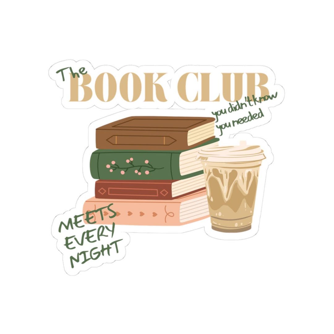 Book Club Stickers: Glossy Vinyl Decals for Laptops, Journals - Etsy
