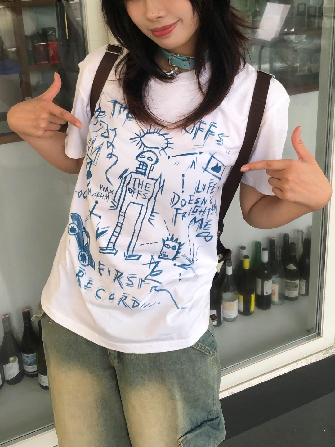 Cyanotype Basquiat Graffiti Cotton Short Sleeve Heavy 240G - Etsy