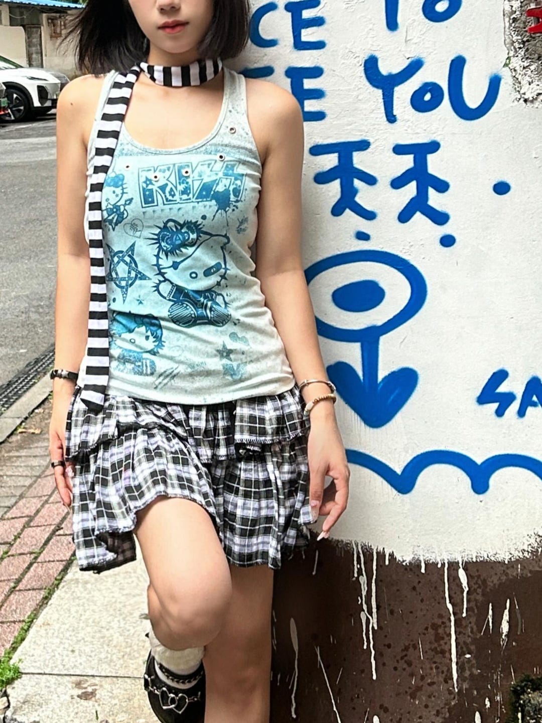 Cyanotype Remake Hello Kitty Collage Tank Top - Etsy