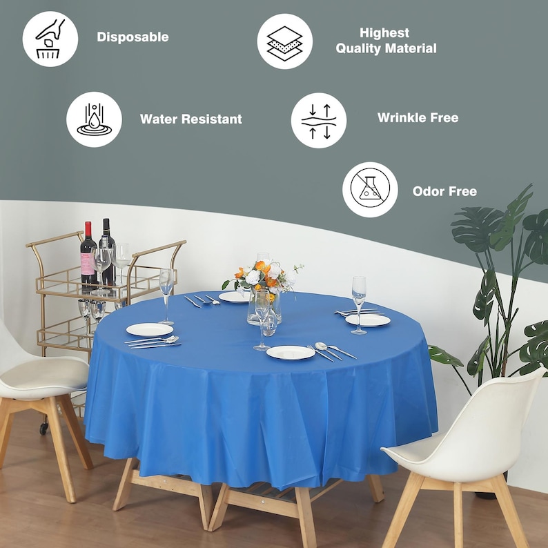 Craft and Party, 12 PACK 84" Heavy Duty Plastic Table Cover, Premium ...