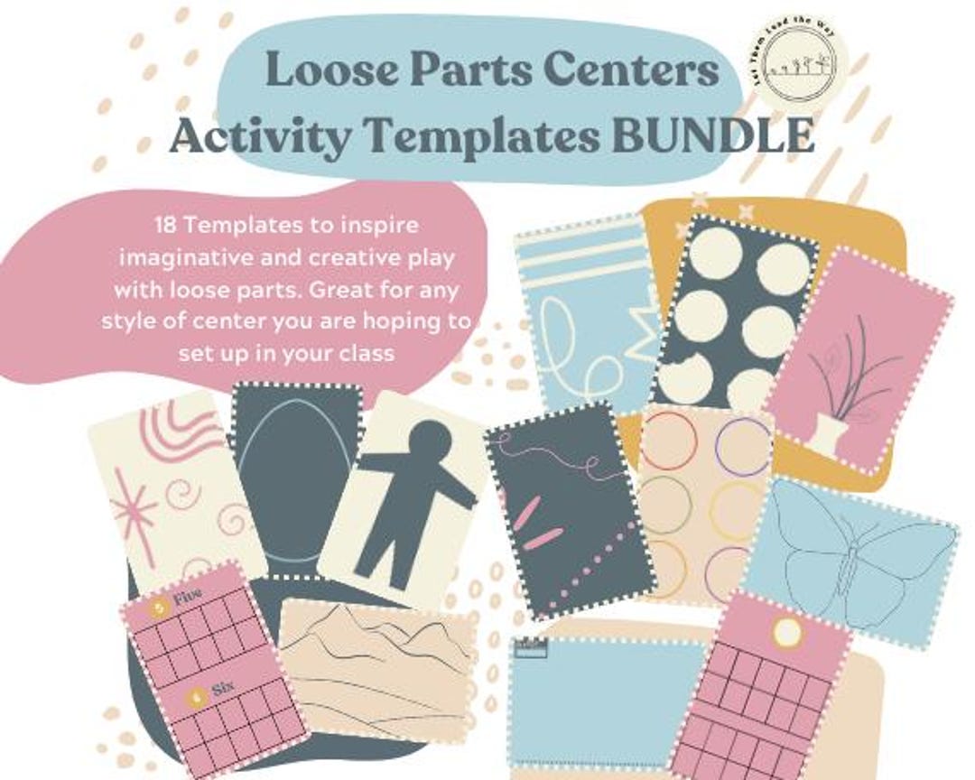 Loose Parts Play Centers Activities: Template Mats, Labels and ...