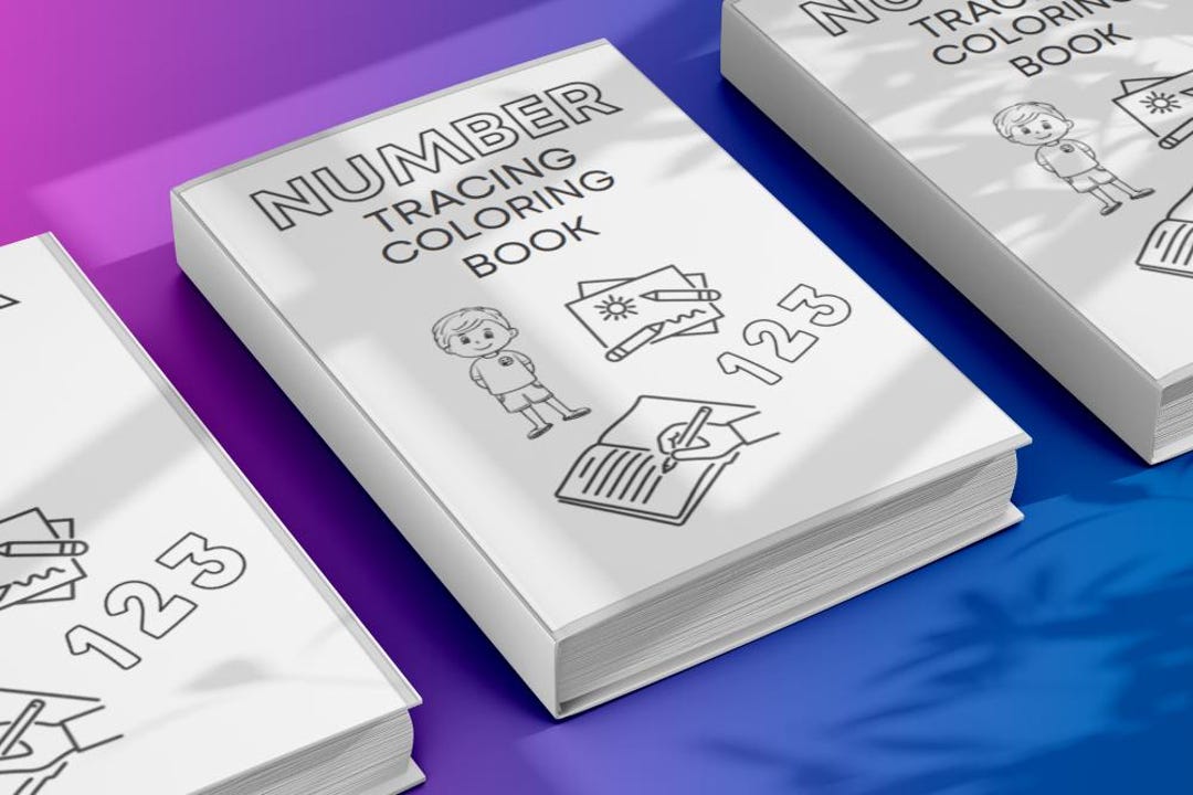Number Tracing & Coloring Book - Etsy