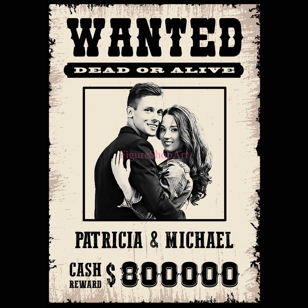 Personalized Wanted Sign Printable JPEG Wanted Sign Invitation Wanted ...