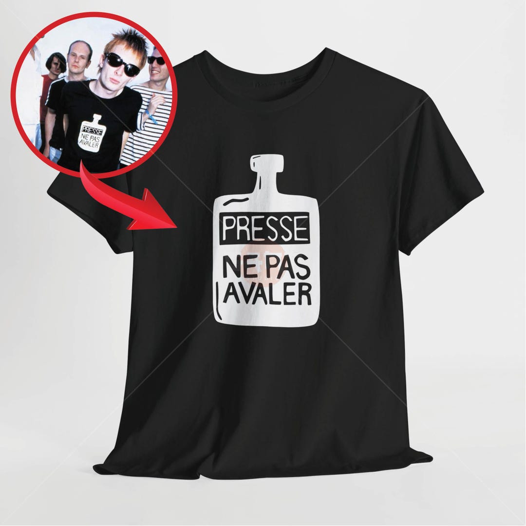 Presse Ne Pas Avaler T-shirt worn by Thom Yorke Radiohead - Etsy