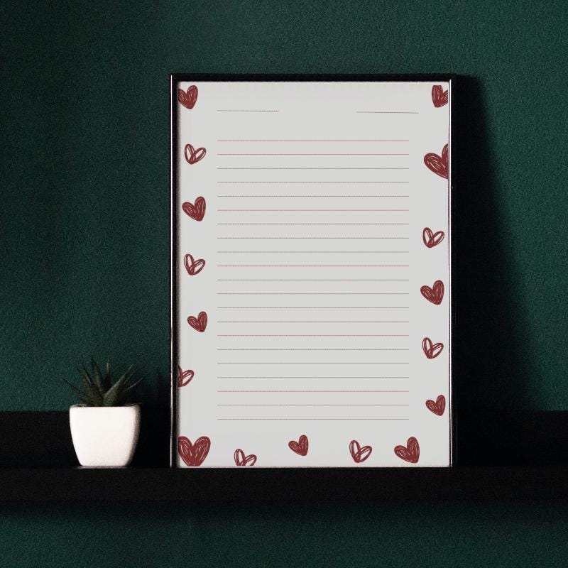 Love Letter Template - Etsy