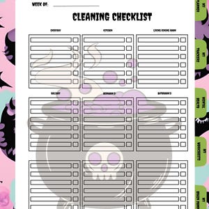 Pastel Goth-themed ADHD Planner + Self-care Add-on Bundle: 97-page ...