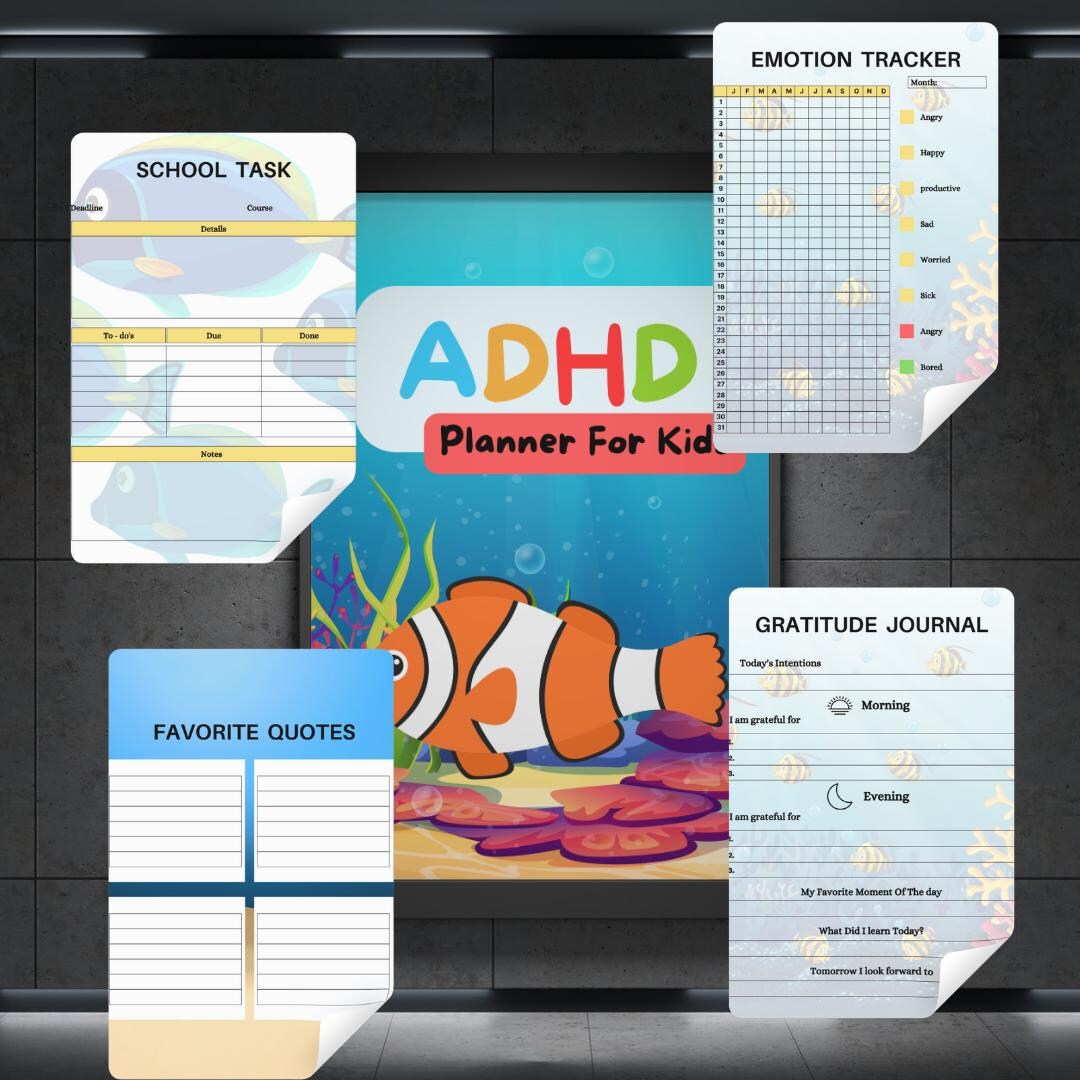 Ocean-themed ADHD Planner for Kids | Printable Daily Routine | Chore ...
