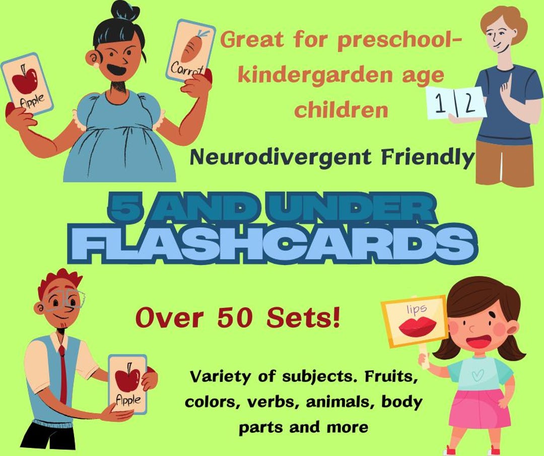 Ultimate Flashcard Bundle for Neurodivergent / Young Learners - 50 ...