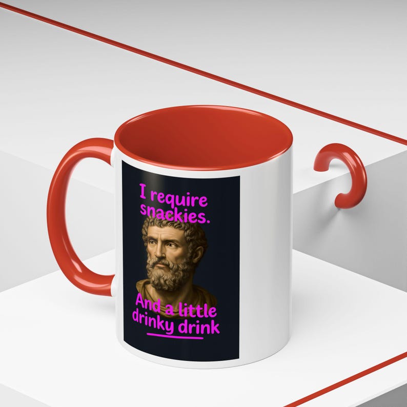 Roman Bust Mug, Funny Snackies Drinky Drink Coffee Cup, Black Ceramic ...