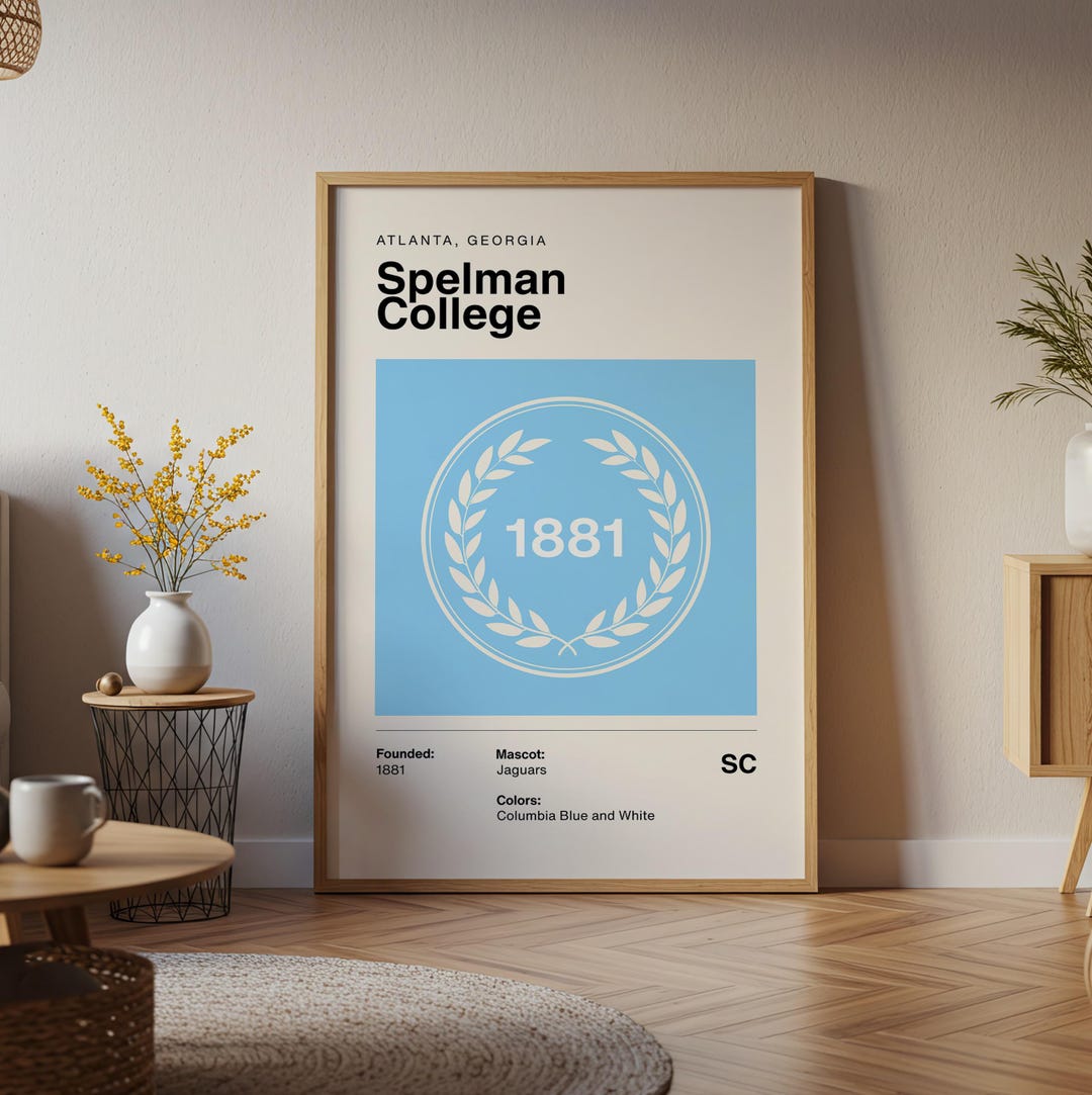 Spelman College Vintage HBCU Poster Wall Art Print Canvas Gift for ...