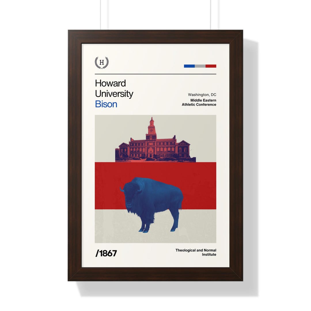 Howard University Vintage Poster, HBCU Poster, HBCU Art, Gift for ...