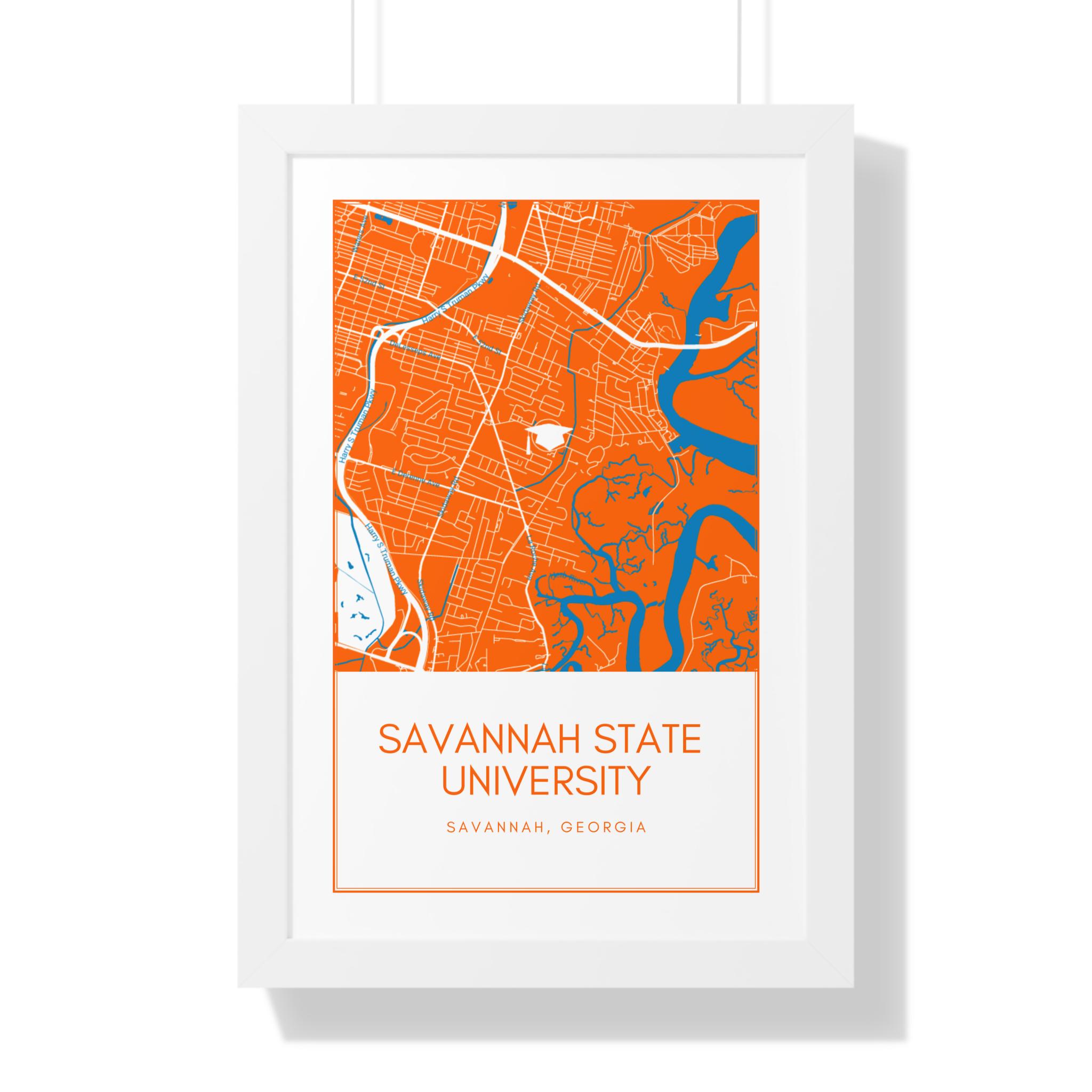 Savannah State University Campus Map Poster, Gift for Alumni - Etsy