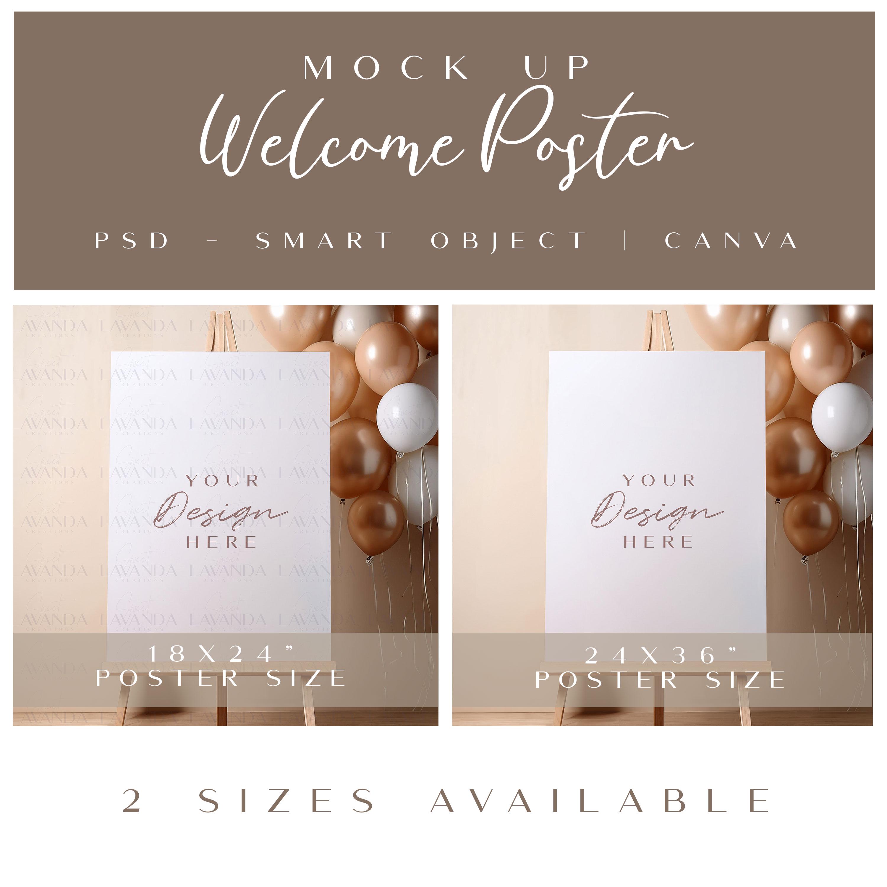 Neutral Party Mockup Bundle: Editable PSD & Canva Event Decoration - Etsy