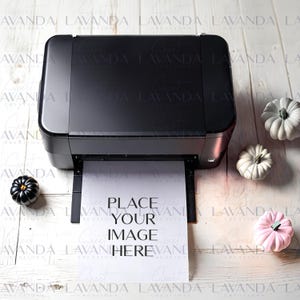 Realistic Black Printer Mockup | PSD + JPG Digital Download | Smart ...