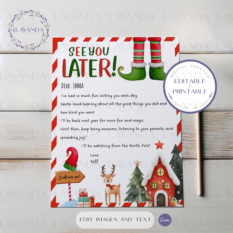 Elf Goodbye Downloadable - Etsy