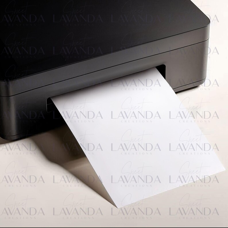 Black Printer Mockup: Editable PSD + Canva Template (digital Download ...